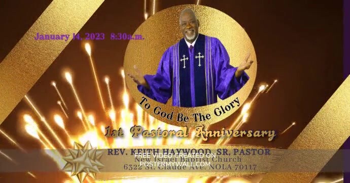 PASTOR 1ST ANNIVERSARY | PosterMyWall