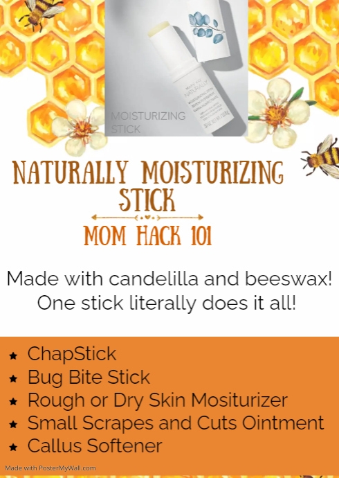 Naturally Moisturizing Stick | PosterMyWall