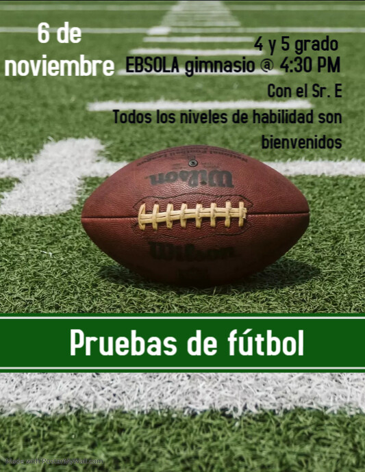 Football team Tryouts poster flyer | PosterMyWall