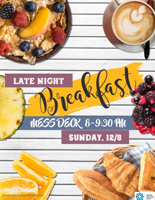 Late Night Breakfast 12/8 | PosterMyWall