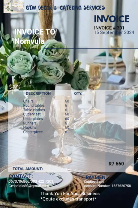 Copy of Green Work Digital Invoice Design | PosterMyWall