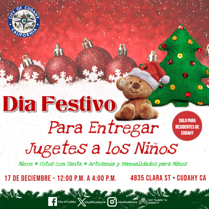 Christmas Toy Drive SPANISH | PosterMyWall
