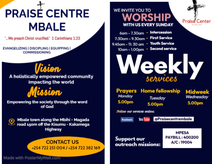 church mission and vision flyer poster | PosterMyWall