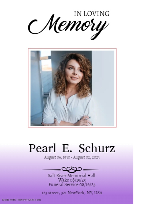 Pink Floral Funeral Program Template | PosterMyWall