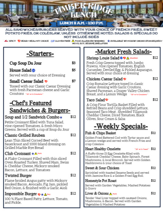 Cascade Lunch Menu | PosterMyWall