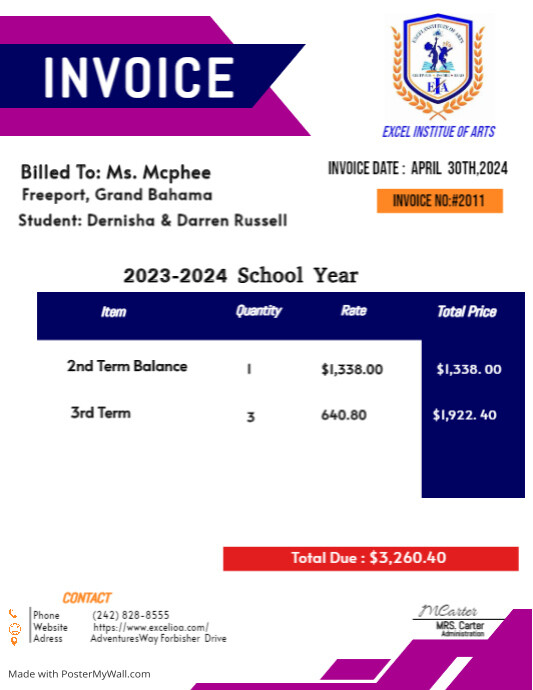 Ms. Mcphee Bill | PosterMyWall