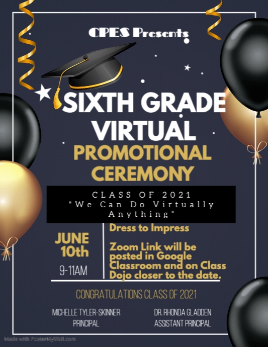 Grade 6 Promotion Flyer | PosterMyWall