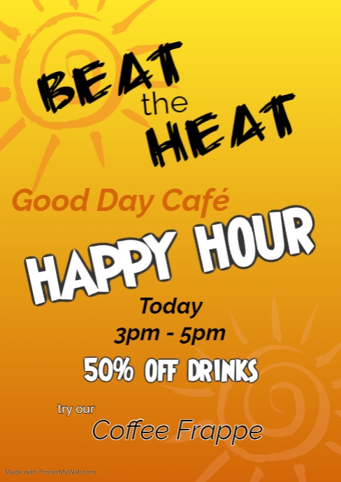 Beat the heat restaurant ad | PosterMyWall