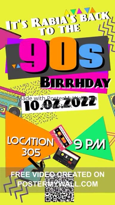 Copy of Copy of 90s Party Oldschool Retro Event 90er ad | PosterMyWall