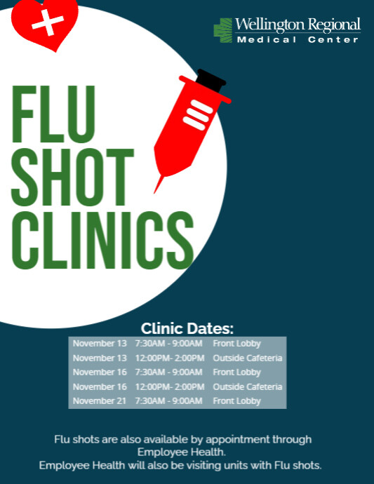 Employee Flu shot Flyer | PosterMyWall