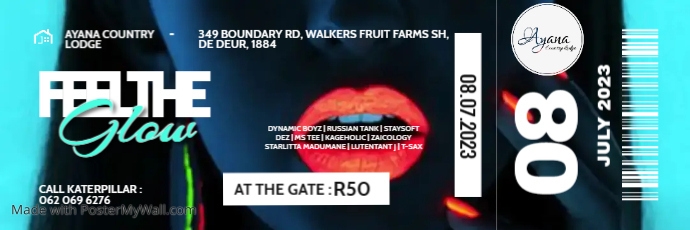 modern party ticket template design | PosterMyWall