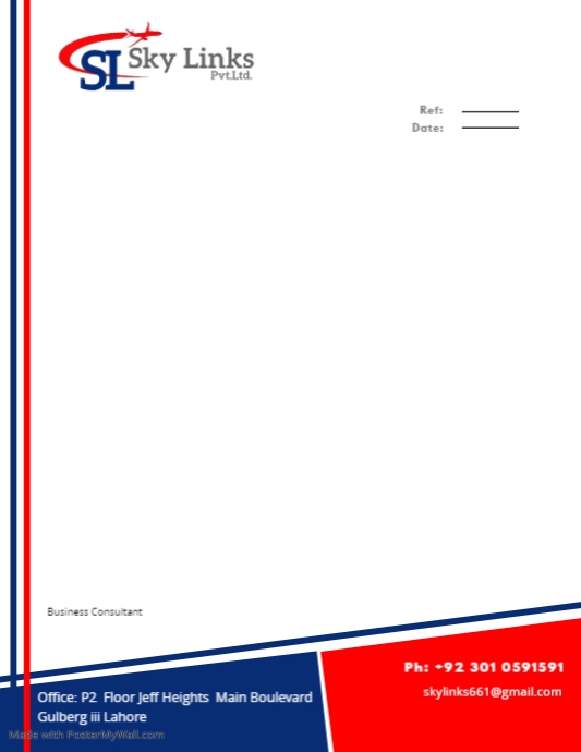 Sky Links Letterhead | PosterMyWall