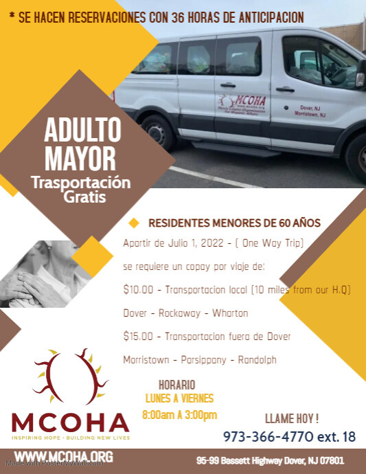 Spanish Senior Transportation Flyer | PosterMyWall
