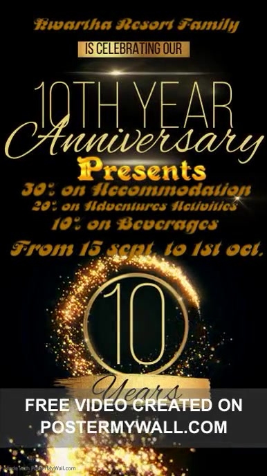 10 year anniversary design template | PosterMyWall