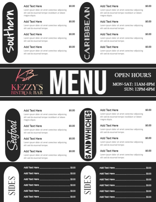 MENU | PosterMyWall