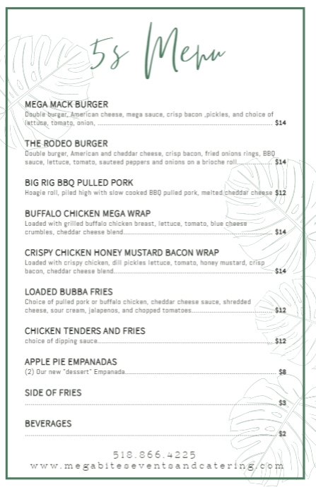 5s Menu | PosterMyWall