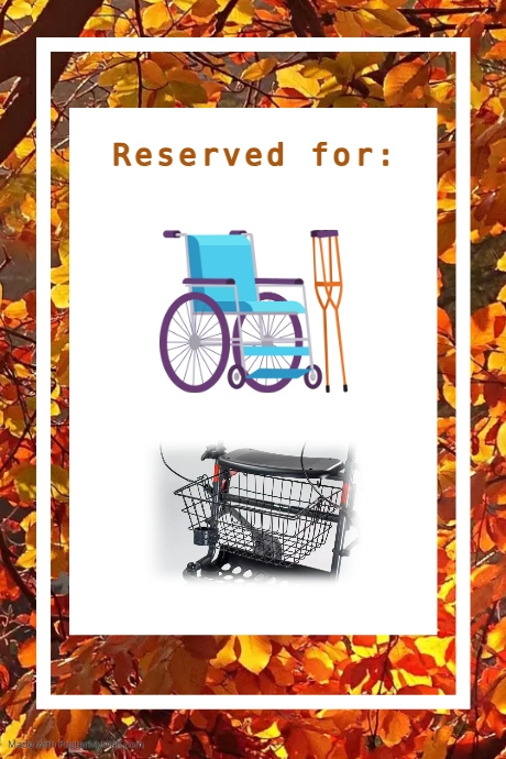 Copy of reserved signs 2 | PosterMyWall