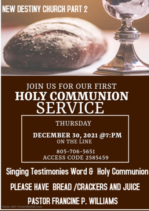 Copy of holy communion service church poster design | PosterMyWall