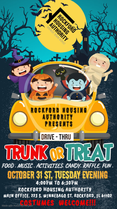 halloween, drive-thru trick or treat | PosterMyWall