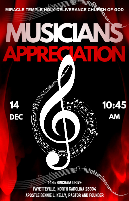Musicians appreciation | PosterMyWall