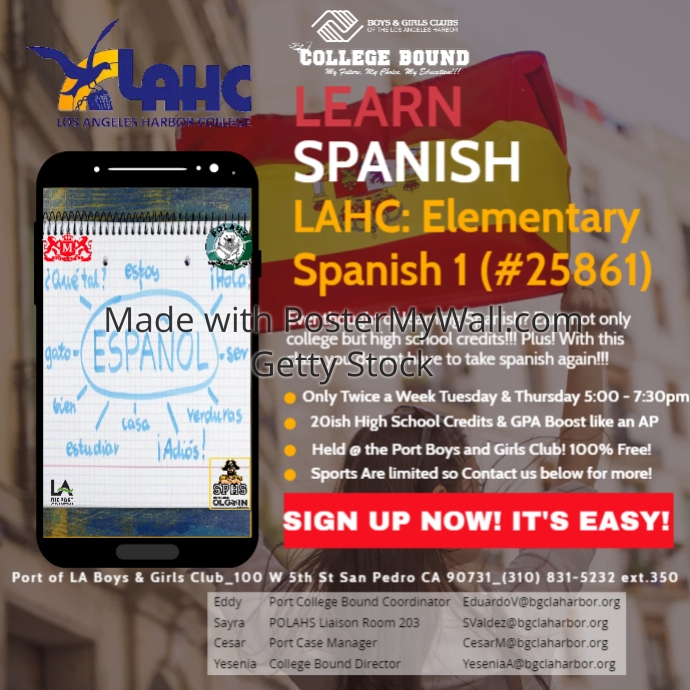 spanish online language lessons advertising i | PosterMyWall