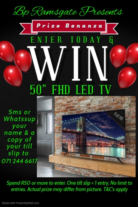 Win a TV Competition Flyer | PosterMyWall