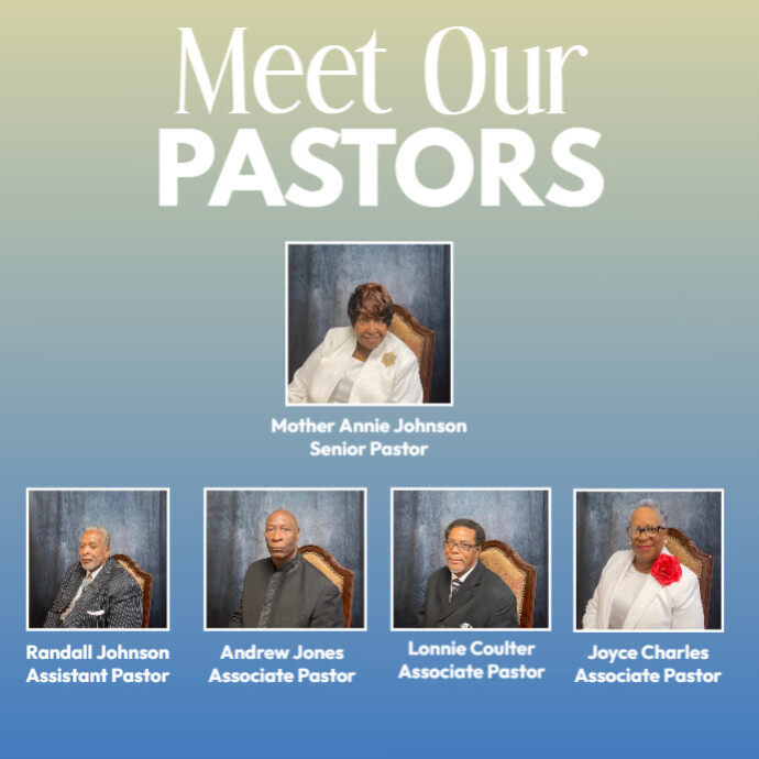 Meet our pastors church portraits photos | PosterMyWall