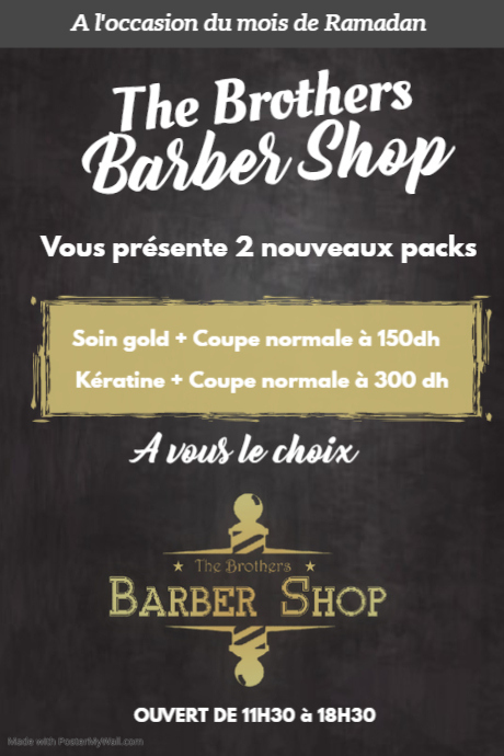 Copie de Barber Shop Reopening poster after Covid | PosterMyWall
