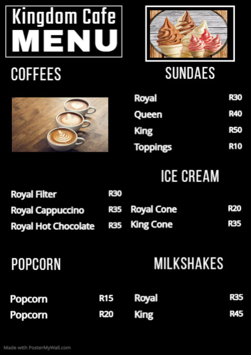 FOOD MENU A1 TEMPLATE.C | PosterMyWall