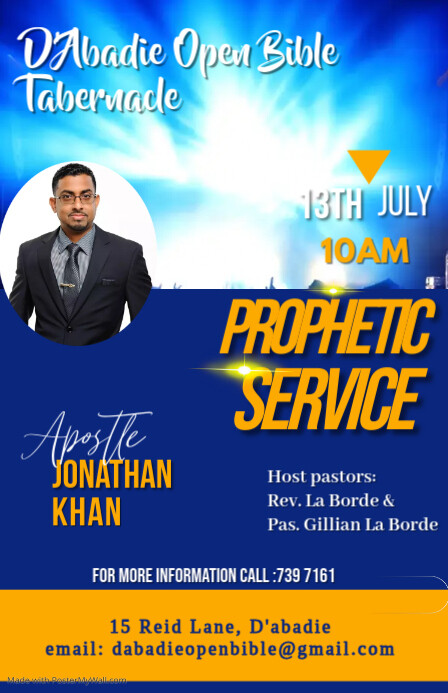Copy of Prophetic Service flyer | PosterMyWall