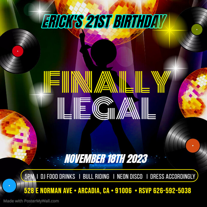 Disco Night Party Banner | PosterMyWall