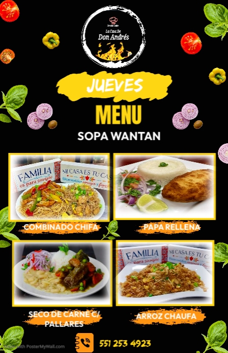 Restaurant Food Menu Flyer (1) | PosterMyWall