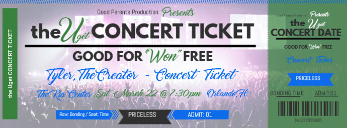 Copy of Copy of Rock Concert Event Pass Template | PosterMyWall
