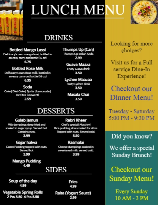 Copy of Lunch Menu - Page 2 | PosterMyWall