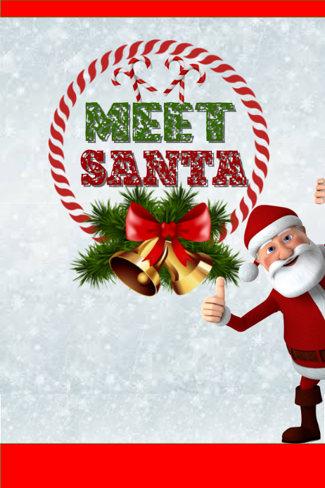 MEET SANTA Template | PosterMyWall