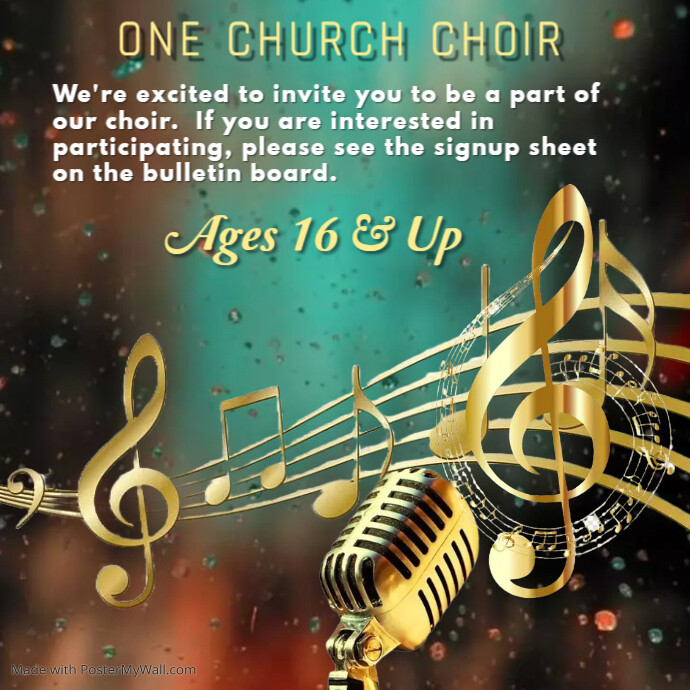CHOIR REHEARSAL TEMPLATE | PosterMyWall