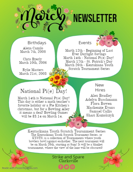 Copy of March, Newsletter | PosterMyWall