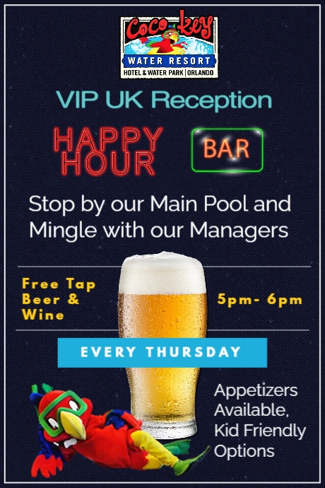 Black Beer Glass Happy Hour Bar Design | PosterMyWall