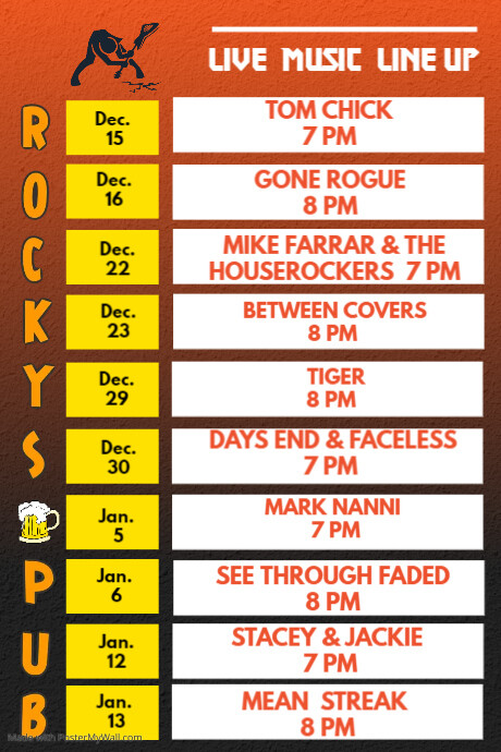 AUGUST EVENTS SCHEDULE (2) | PosterMyWall