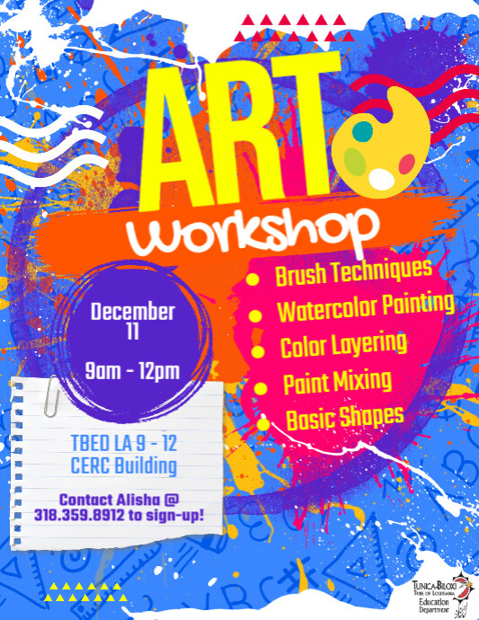 Art Workshop Flyer | PosterMyWall