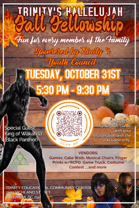 Autumn Fall October Festival Pumpkin Apple Halloween Retail | PosterMyWall