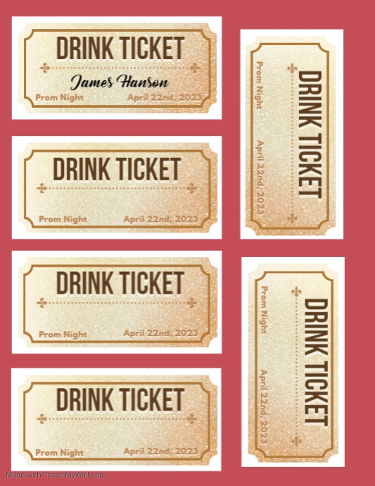 Free Event Ticket print 3 on page | PosterMyWall