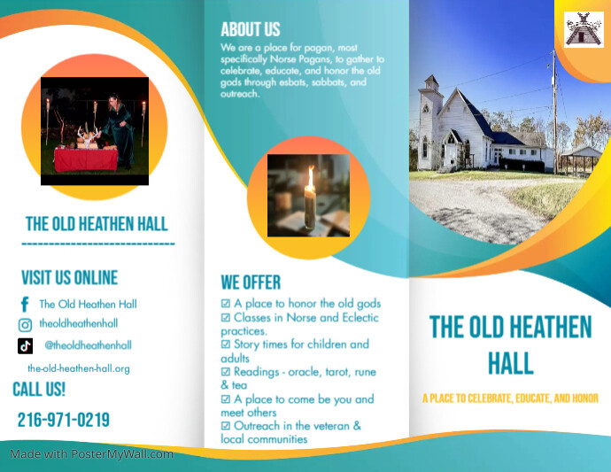Copy of The old heathen hall brochure | PosterMyWall