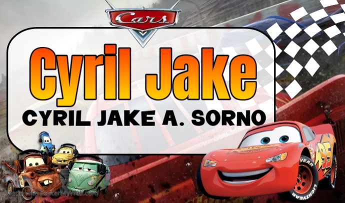 Cars Nametag Design | PosterMyWall