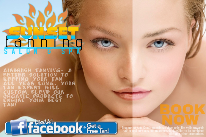 Tanning Salon Summer Ad Discount Trial Flyer Template | PosterMyWall