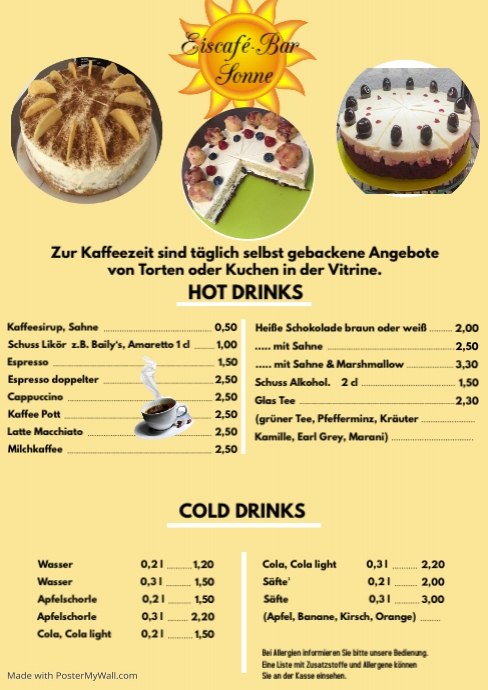 Copy of Kopie von Kopie von Restaurant Menu Template | PosterMyWall
