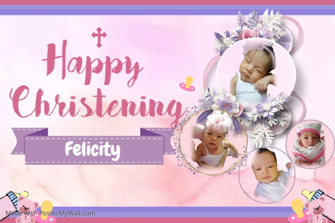 Cute Baby Christening | PosterMyWall