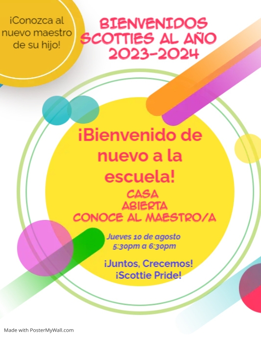 ¡Bienvenido de nuevo a la escuela! | PosterMyWall