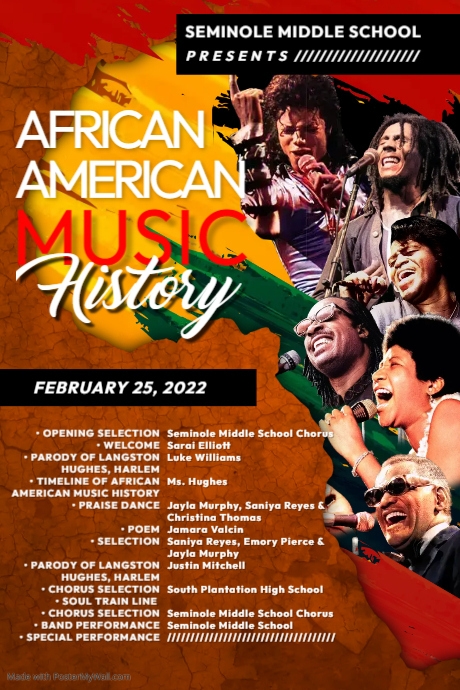 Copy of Black Music Concert Poster Template | PosterMyWall