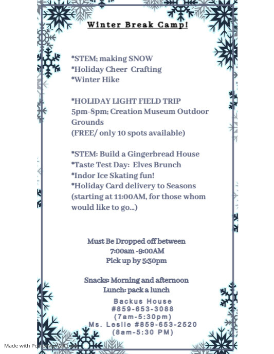 Copy of Winter BREAK | PosterMyWall